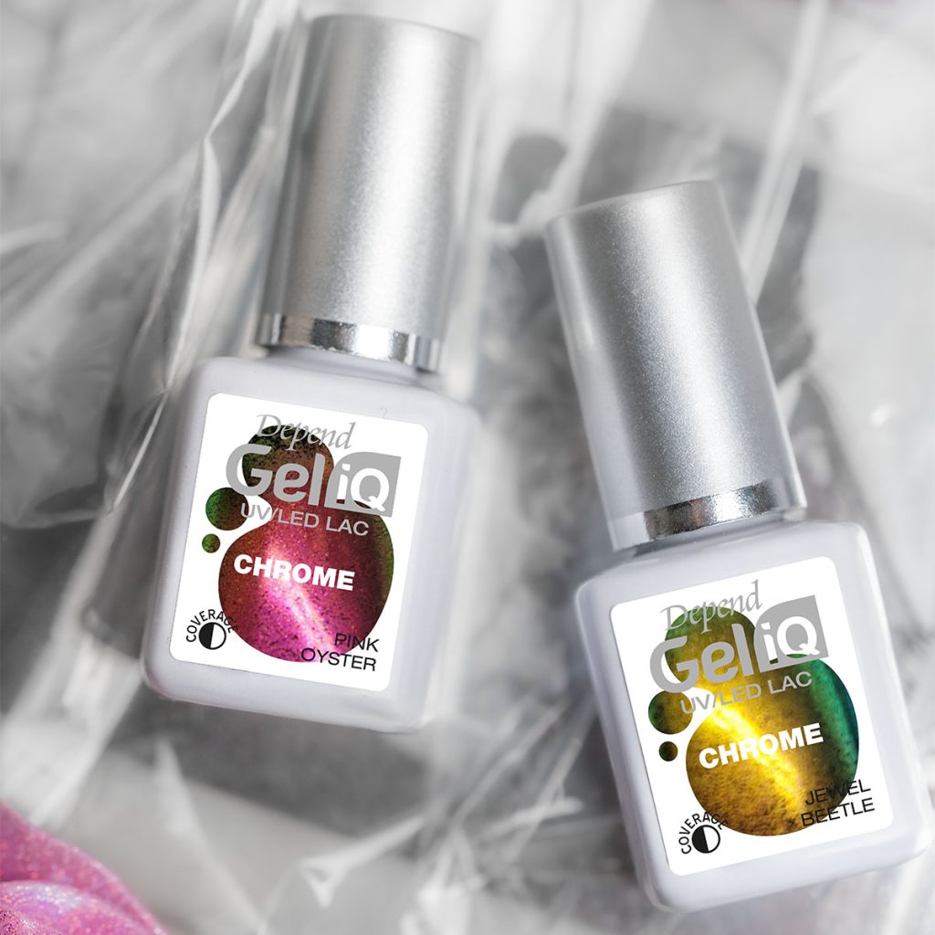 NEW! GEL IQ EFFECTS CHROME PINK OYSTER - Depend Cosmetic